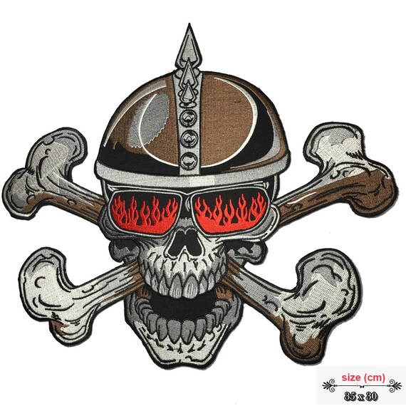 Fire Rock Skull Viking Warrior Large Giant Back Patch XL | Etsy