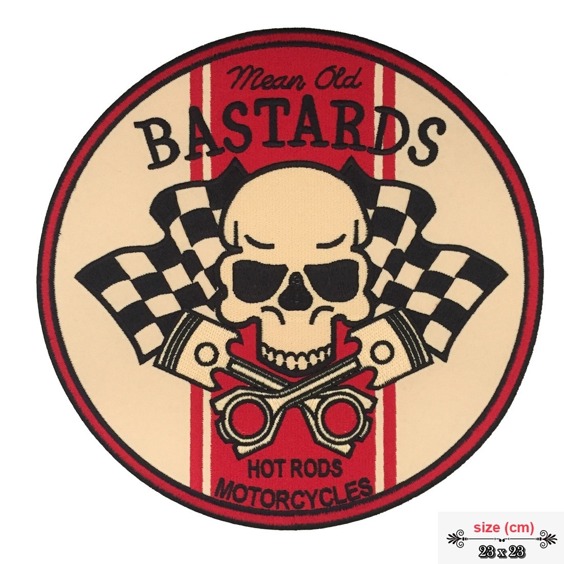 Racing Skull Bastards Giant Back Patch XL - Etsy