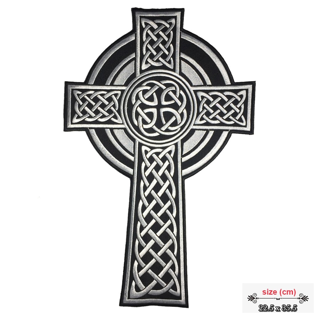 Gothic Celtic Cross Large Back Patch XL - Etsy