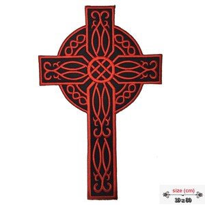 Red Celtic Cross Large Giant Back Patch XL - Etsy