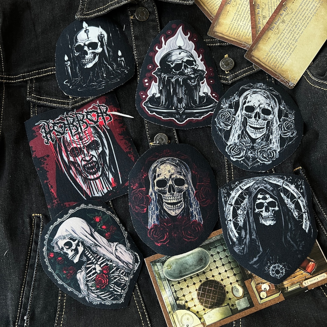 Skull Horror Grindcore Crust Punk Grunge Style Iron on DIY Printed ...