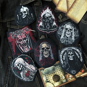 Skull Horror Grindcore Crust Punk Grunge Style Iron on DIY Printed ...