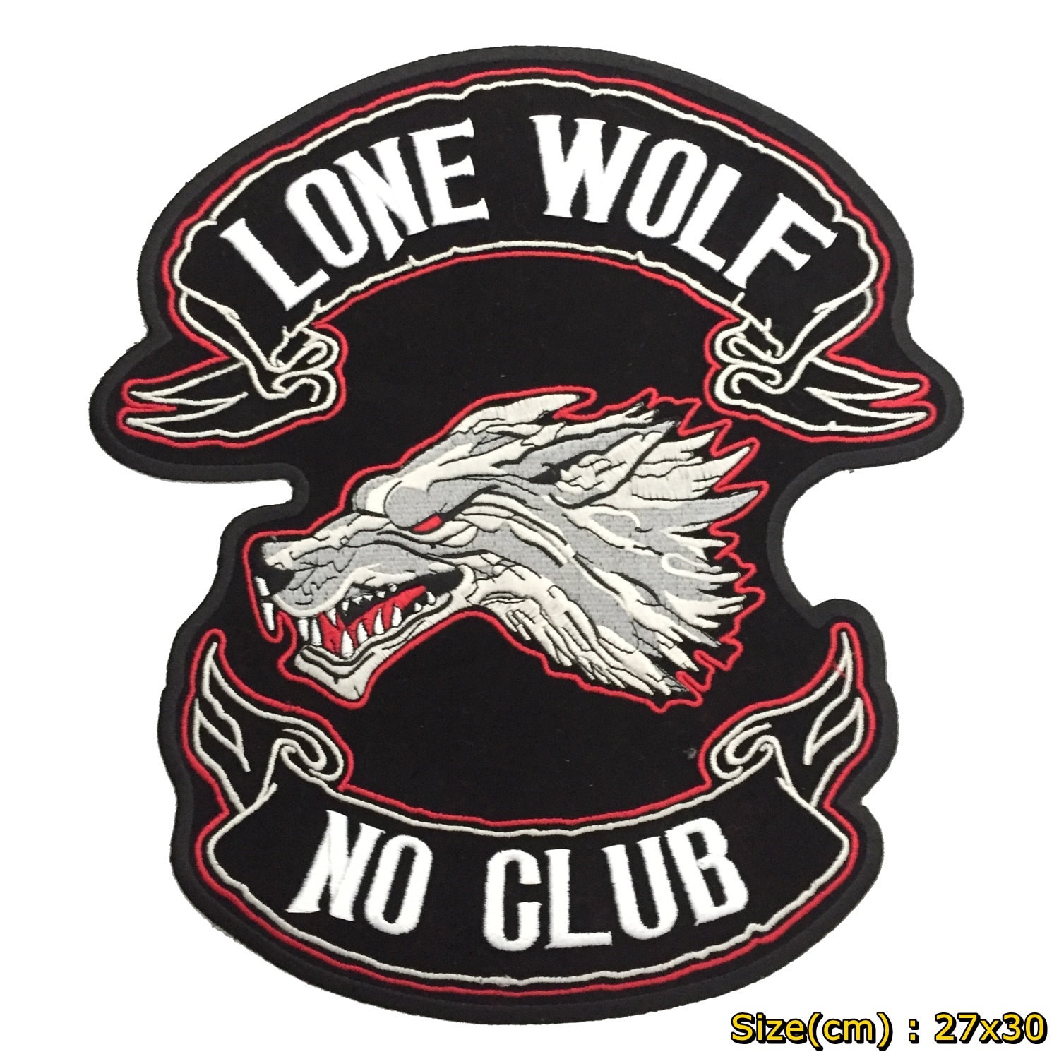 Lone Wolf No Club Giant Large Back Patch XL | Etsy