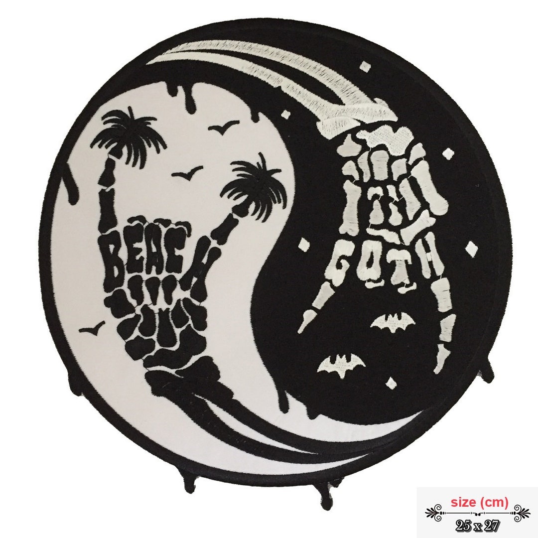 Ying Yang Ghost Hand Bone Giant Back Patch Size XL - Etsy