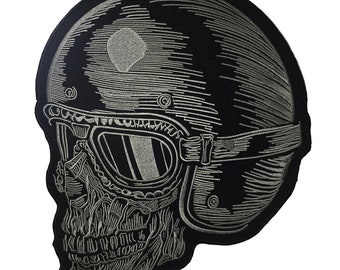 Big Skull Racing Rider Large Back Patch XL | Etsy