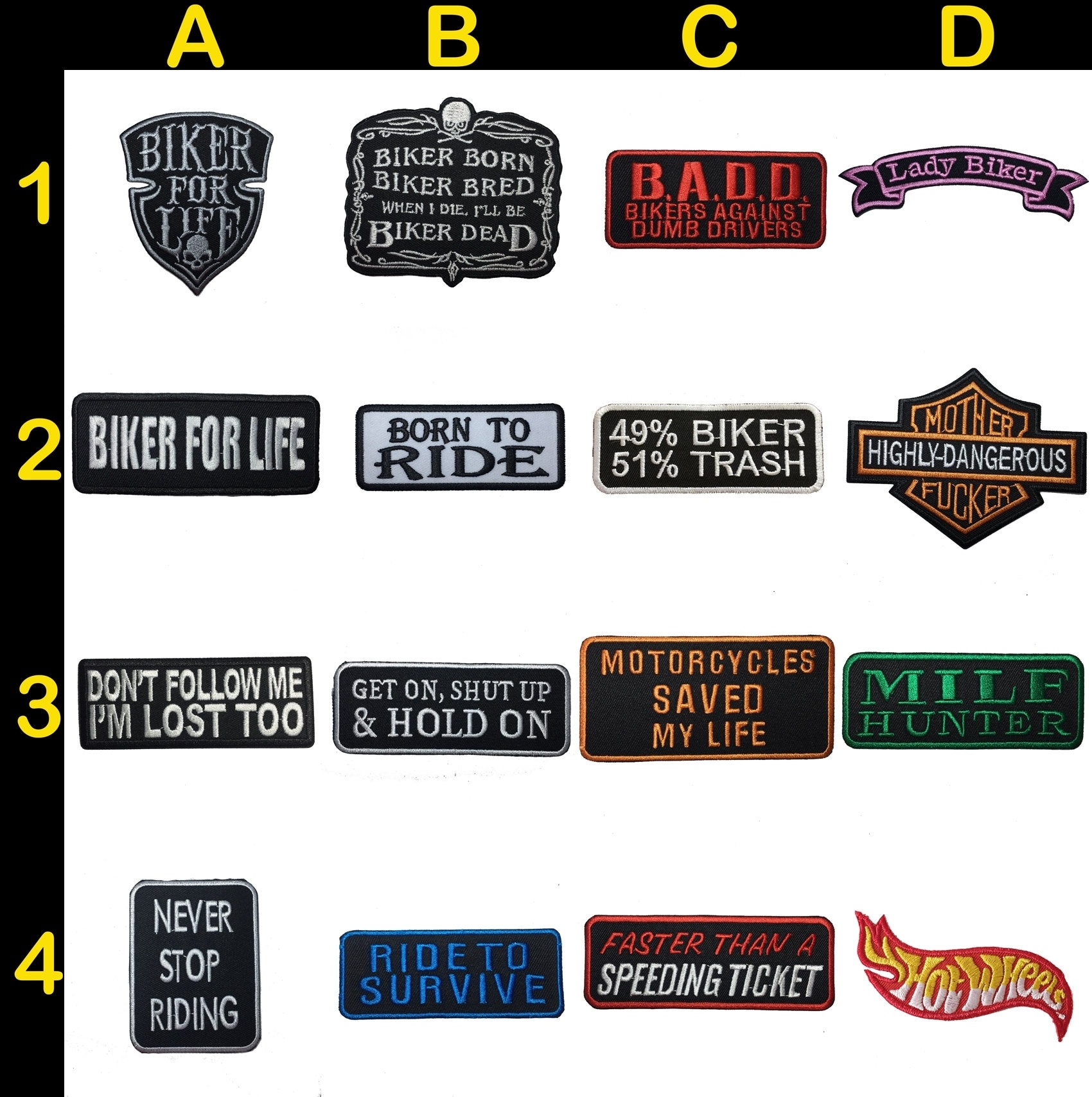 Biker Racing Rider Quote Slogan Embroidered Patch Applique - Etsy