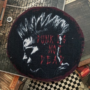 Satanic Demon Horror Crust Punk Grunge Style Iron on DIY Printed Canvas ...