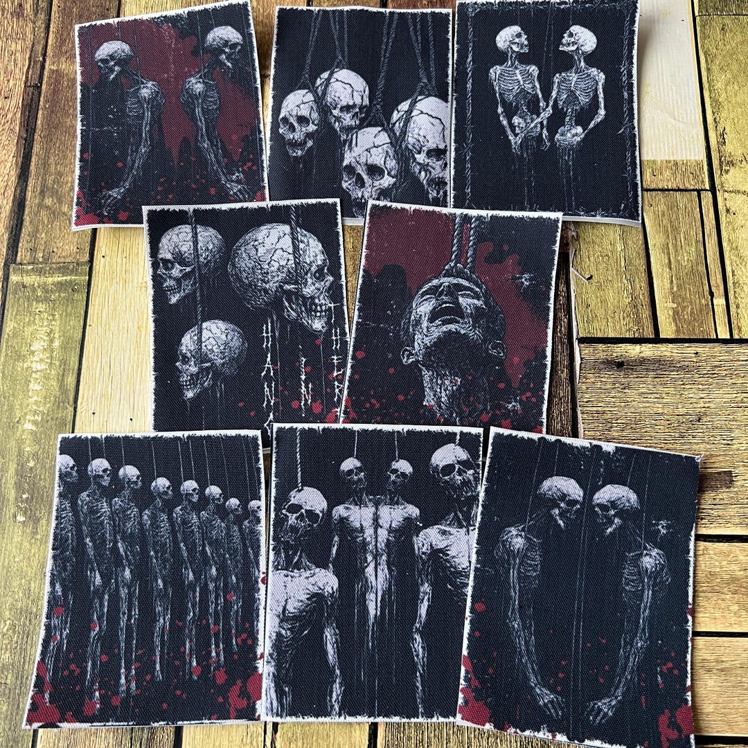 Hanging Psycho Dark Art Occult Crust Punk Grunge Style Iron on DIY ...