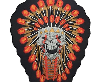 Native American Indian Red Blood Large Back Patch XL | Etsy