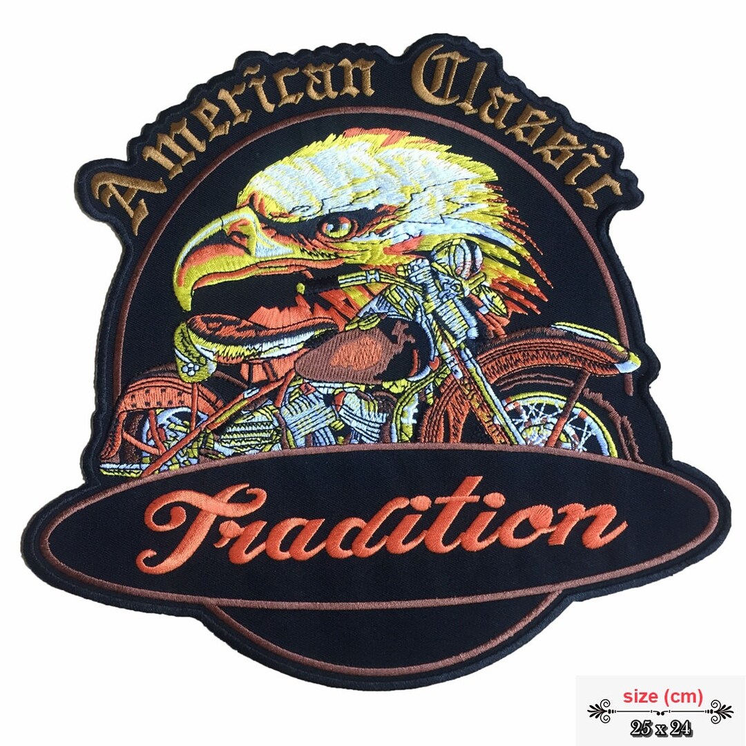 American Eagle Hawk Big Bike Rider Giant Back Patch XL - Etsy