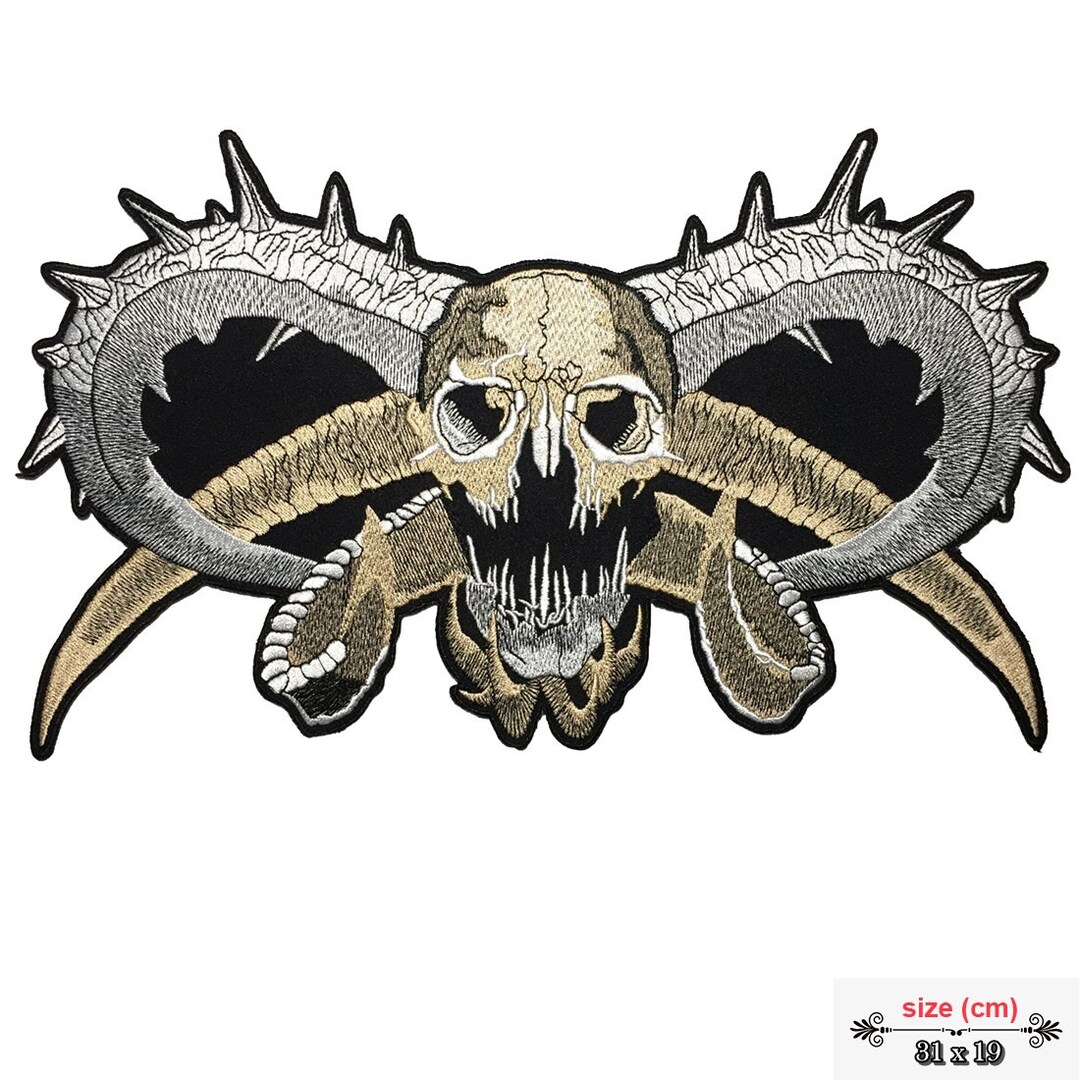 Satanic Evil Horn Large Back Patch XL - Etsy