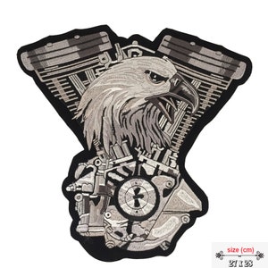 Chopper Eagle Hawk Big Bike Racing Rider Giant Back Patch XL - Etsy Canada