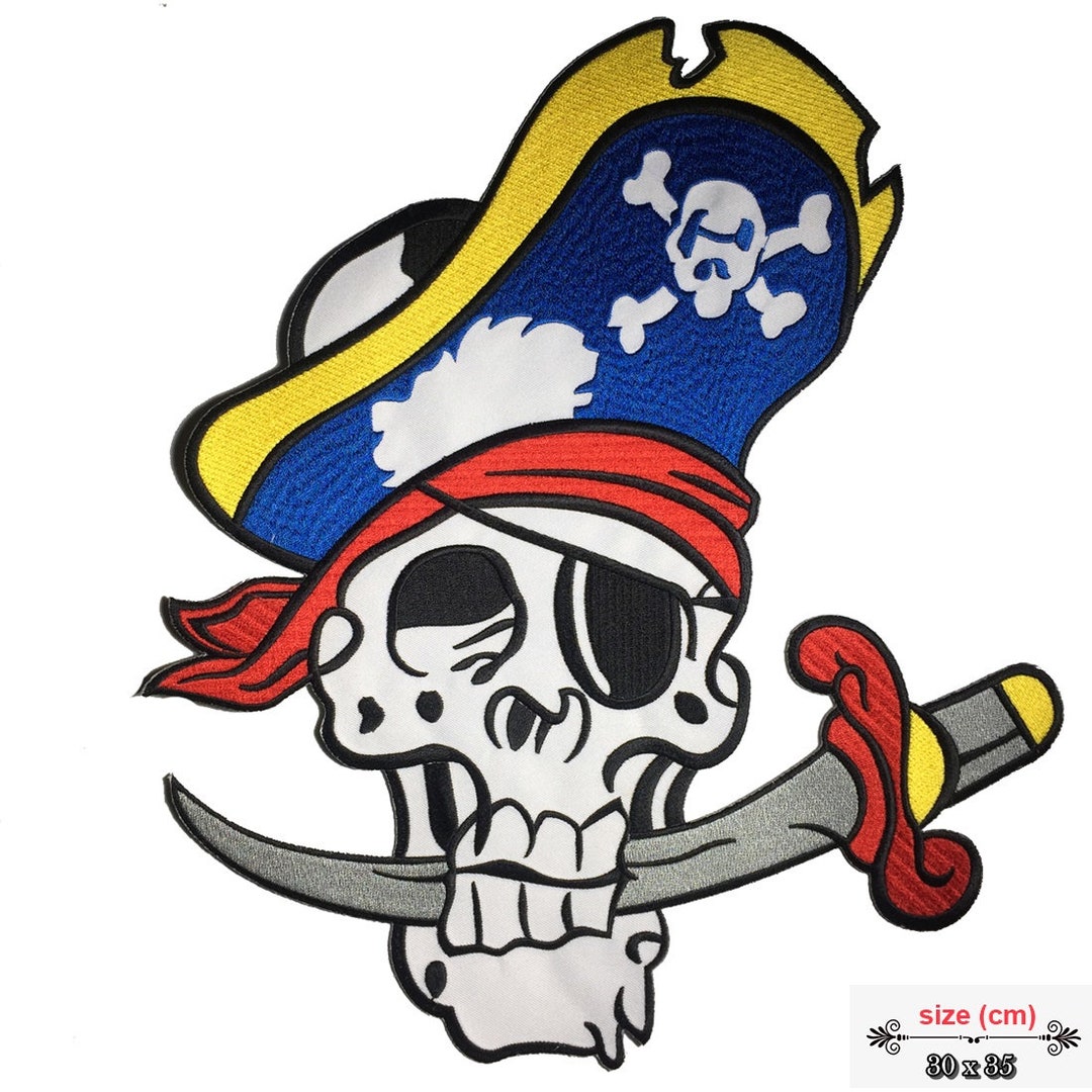 Big Pirate Skull Large Giant Back Patch XL - Etsy