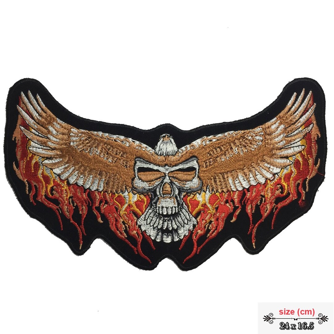 Fire Wing Eagle Hawk Rider Giant Large Back Patch XL - Etsy