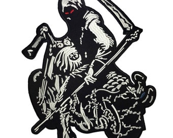 Grim Reaper Hell Demon Large Giant Back Patch XL - Etsy