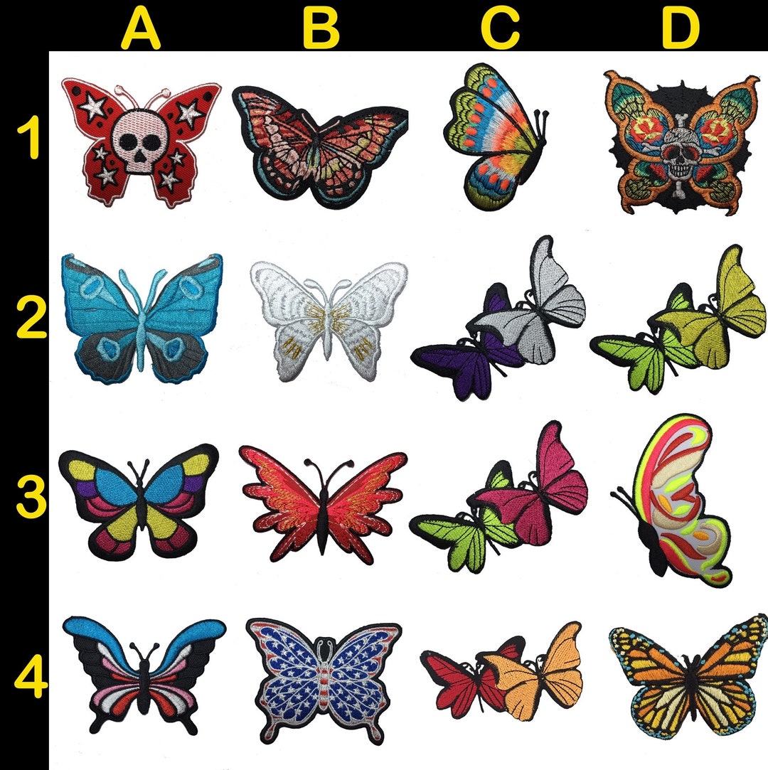 Butterfly Embroidered Patch Applique Decoration - Etsy