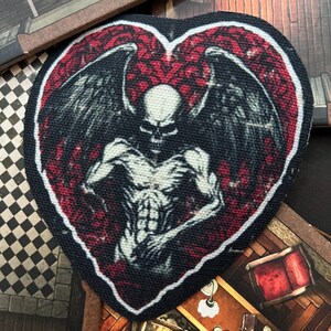 Satanic Demon Horror Crust Punk Grunge Style Iron on DIY Printed Canvas ...