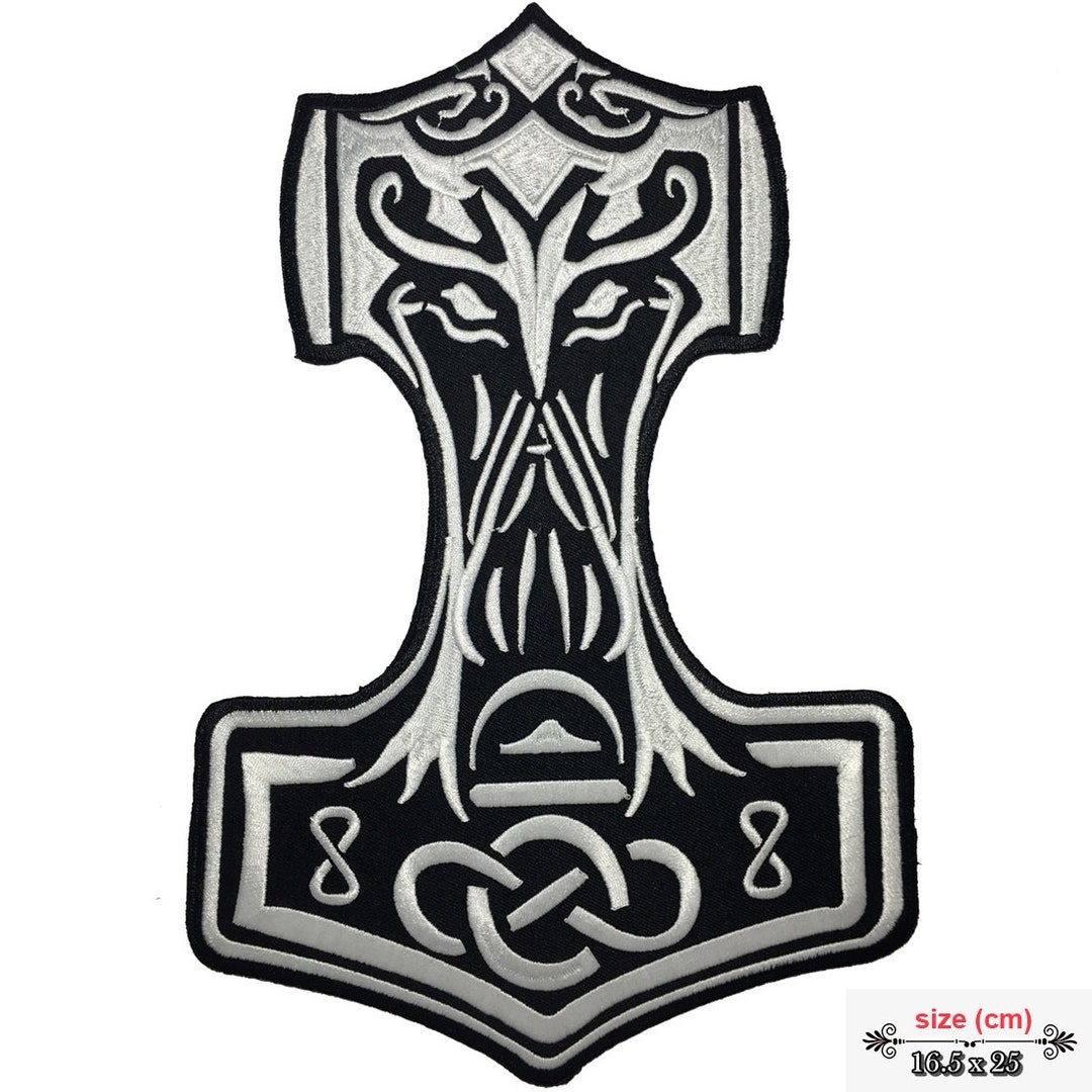 Thor Hammer Large Giant Back Patch XL - Etsy