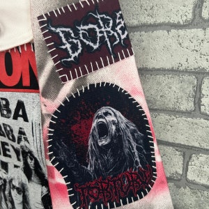 Handmade Unique Rock Evil Psycho Grunge DIY White Denim Jeans Jacket - Etsy