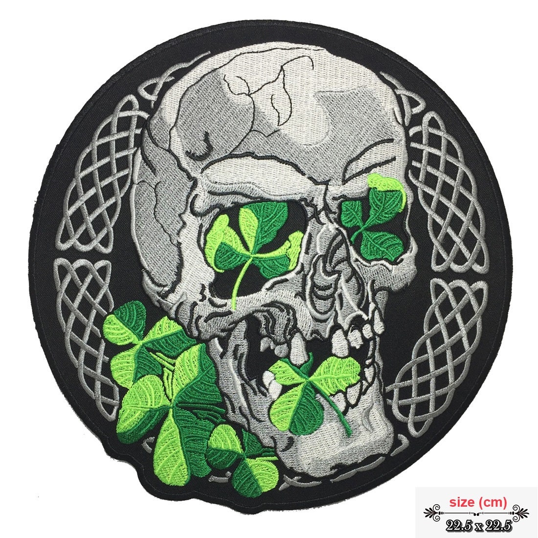 Irish Clover Skull Giant Largegiant Back Patch XL - Etsy