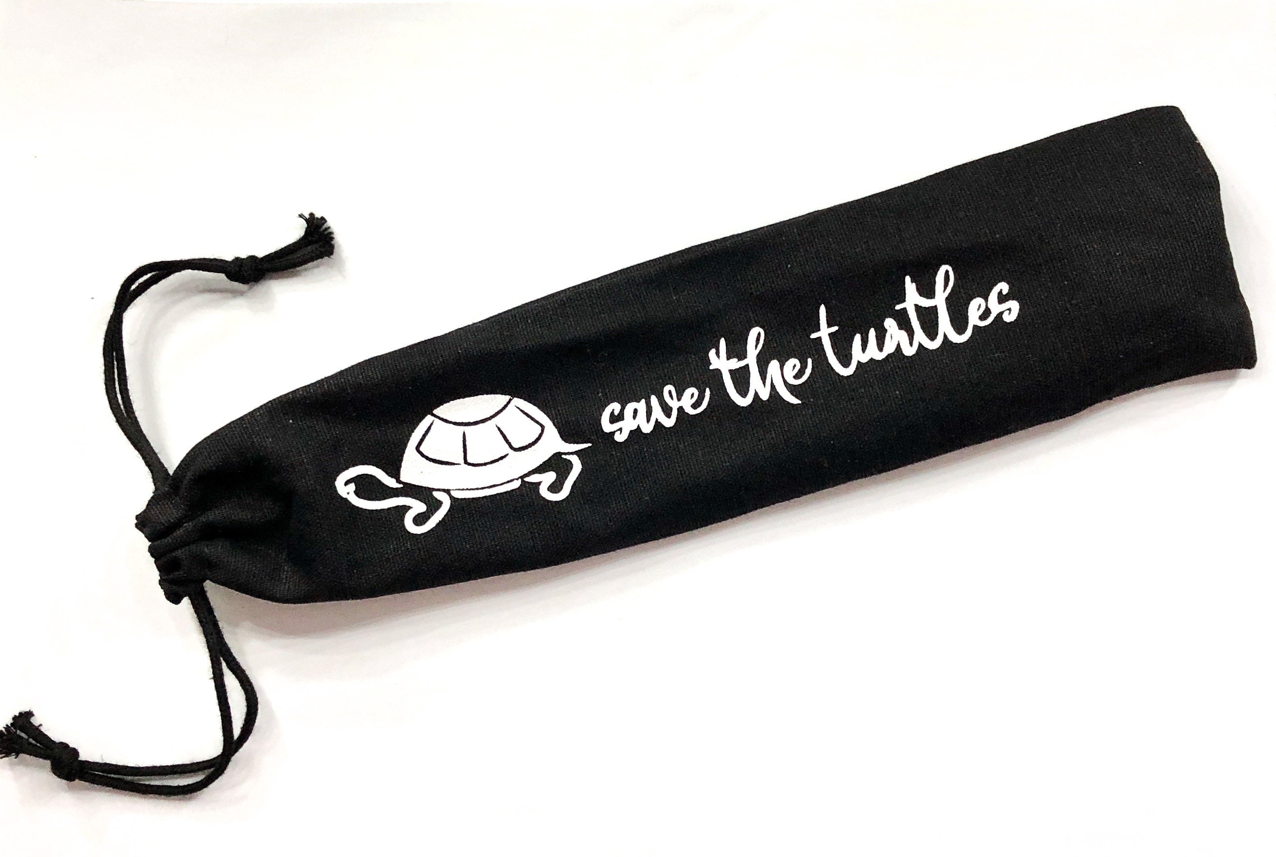 Four Reusable Rose Gold Metal Straws save the Turtles Edition and Eco ...