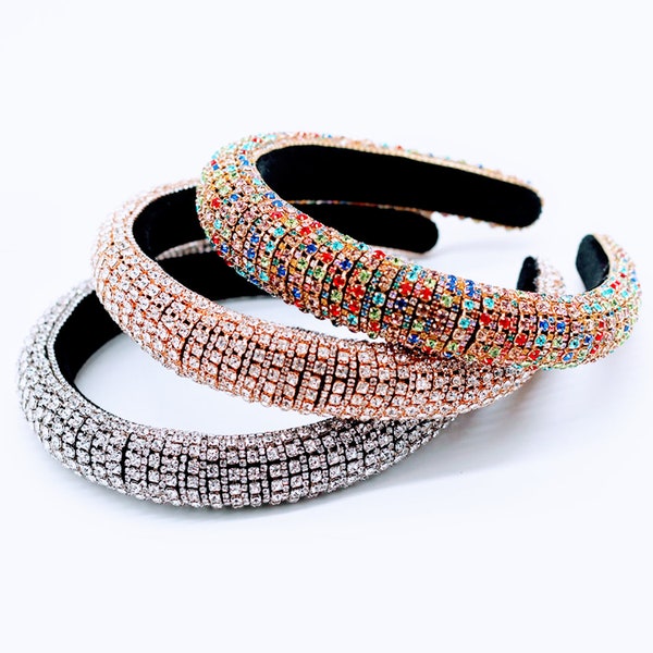 Rhinestone Headband - Etsy