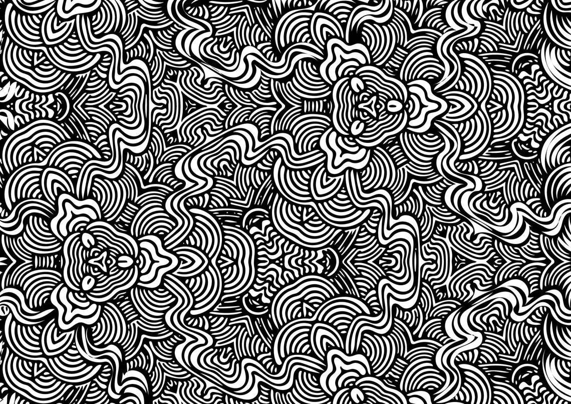 7 Optical Illusion Coloring Pages/instant Download Printable ...