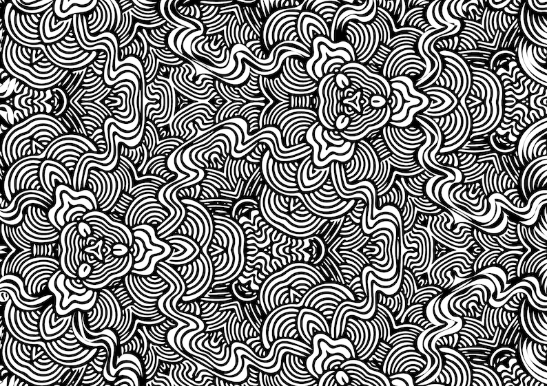 7 Optical Illusion Coloring Pages/instant Download Printable ...