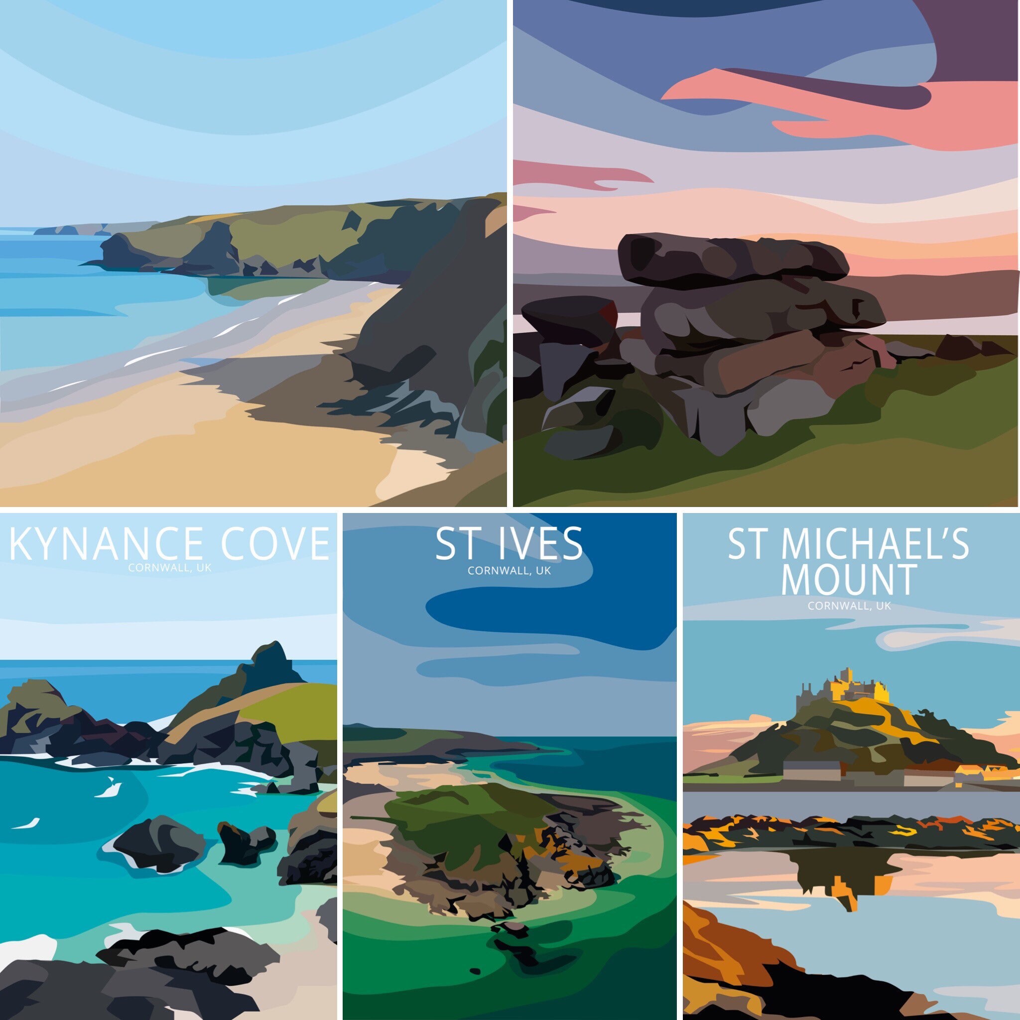 Cornish Landscapes Posters - Etsy