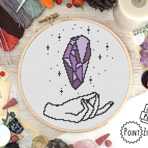 Cross Stitch Pattern - Esoteric Hand : Crystal - Etsy