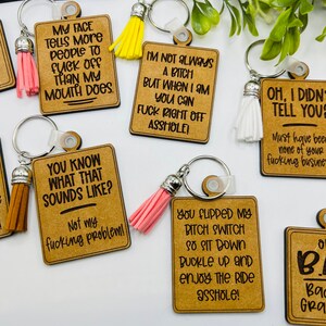 Snarky Keychains Funny Saying Keychains Hilarious Keychain Silly ...