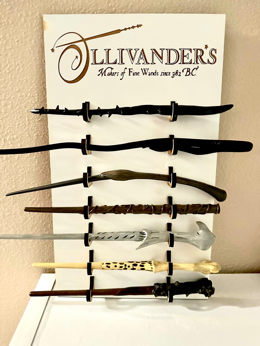 Wand Display Wall Mounted Holds up to 7 Wands Wands NOT Included - Etsy