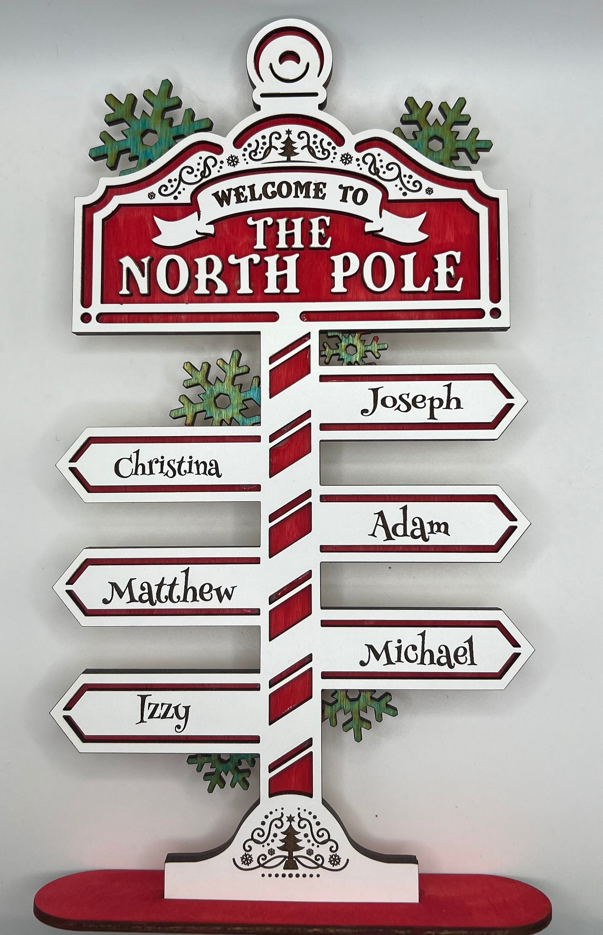 Personalized North Pole Sign Personalized Christmas Decor - Etsy