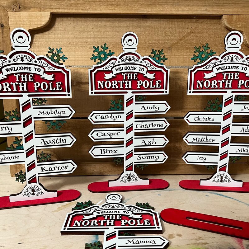 North Pole Sign - Etsy