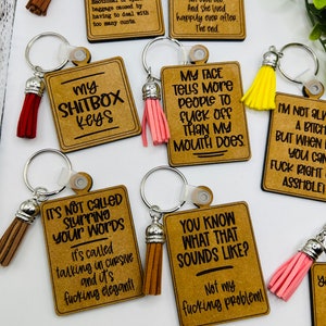 Snarky Keychains Funny Saying Keychains Hilarious Keychain Silly ...
