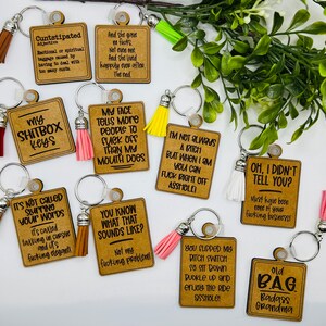 Snarky Keychains Funny Saying Keychains Hilarious Keychain Silly ...