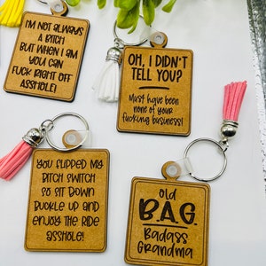 Snarky Keychains Funny Saying Keychains Hilarious Keychain Silly ...