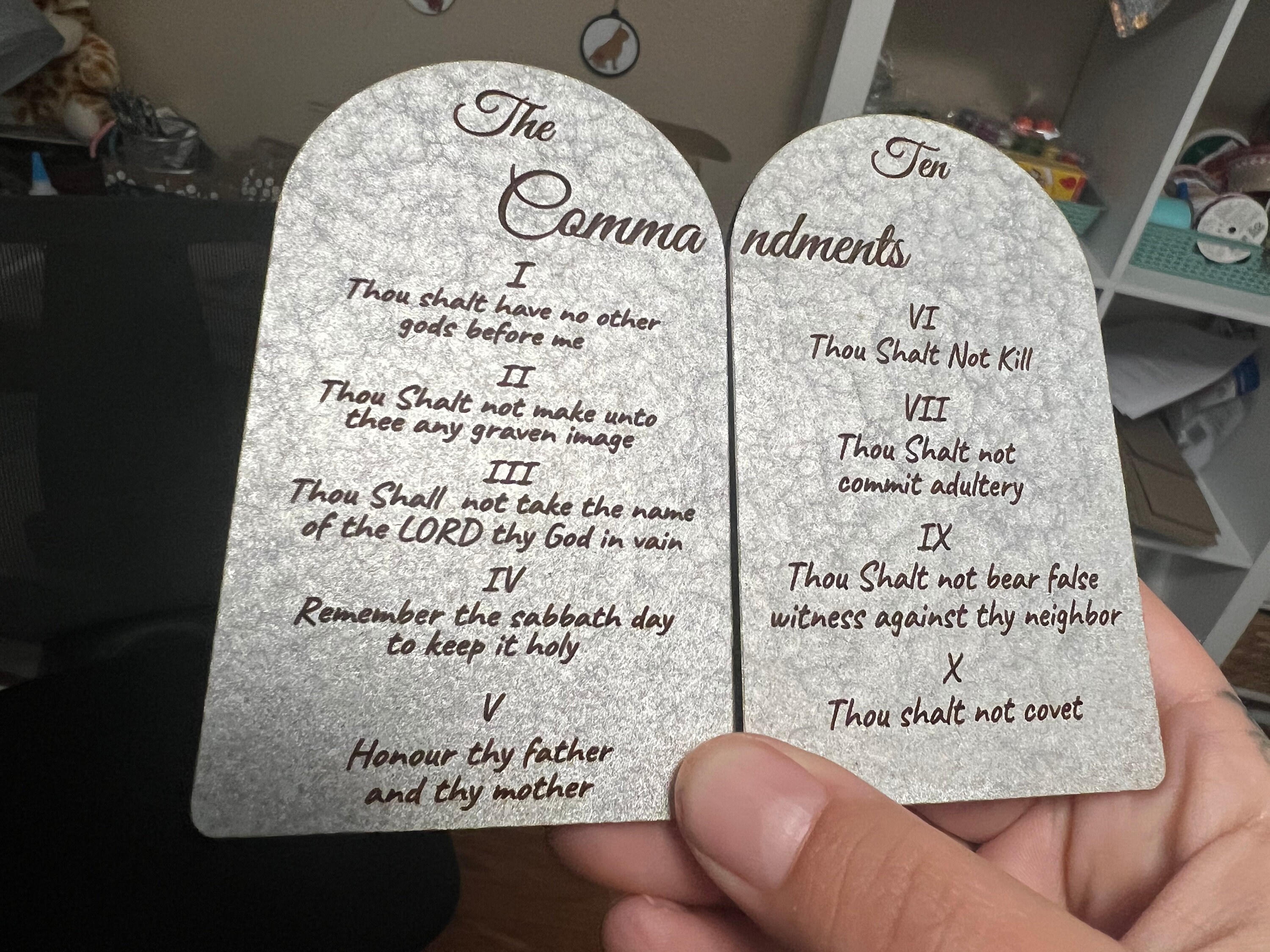 The Ten Commandments Tablets for Tiered Tray Decor - Etsy