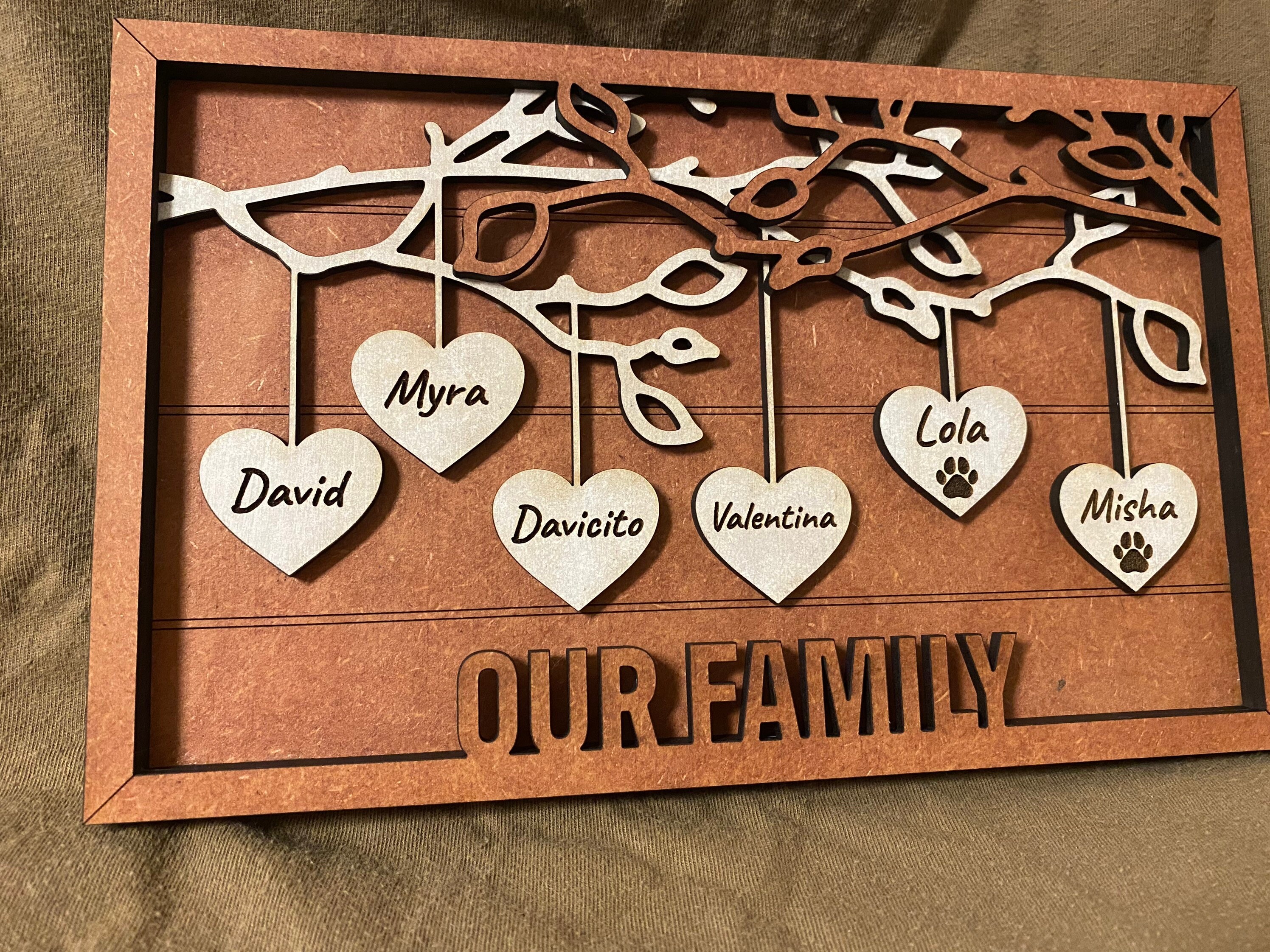Family Tree Hanging Family Family Hearts Mi Familia | Etsy