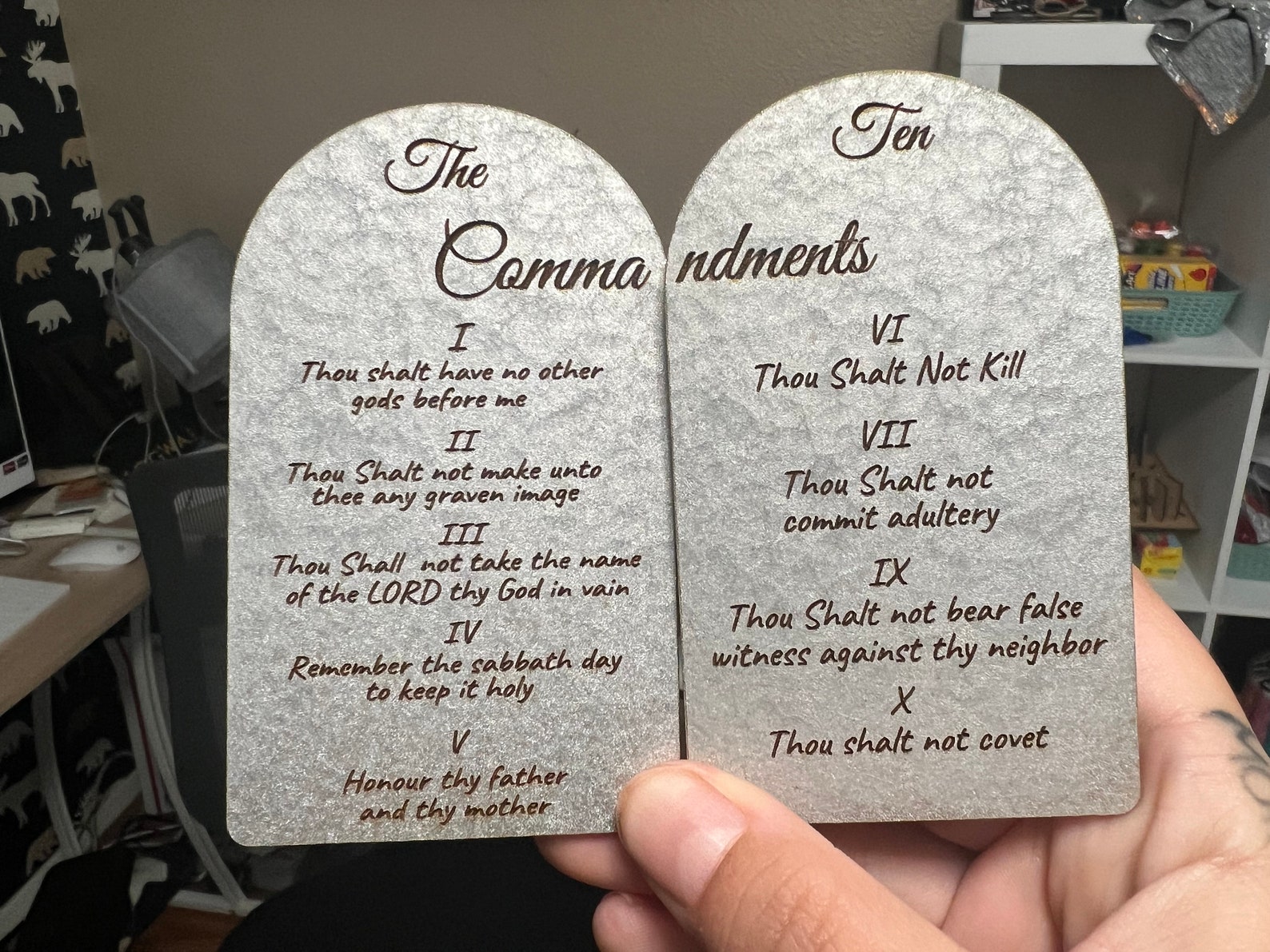 The Ten Commandments Tablets for Tiered Tray Decor - Etsy