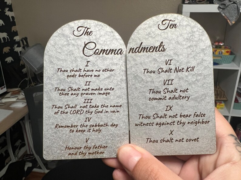 The Ten Commandments Tablets for Tiered Tray Decor - Etsy