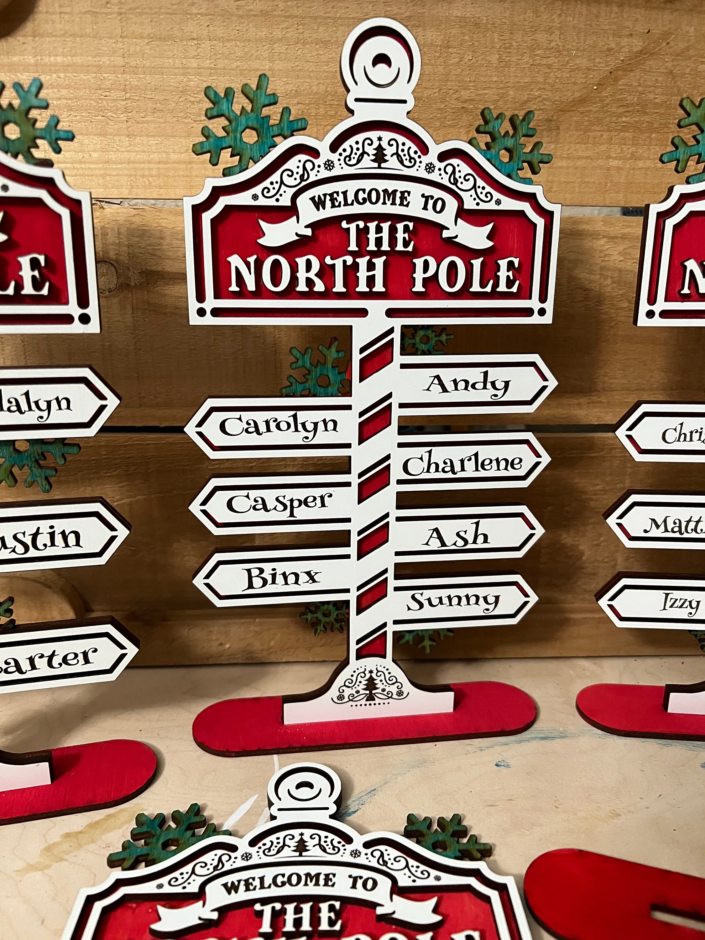 Personalized North Pole Sign Personalized Christmas Decor - Etsy