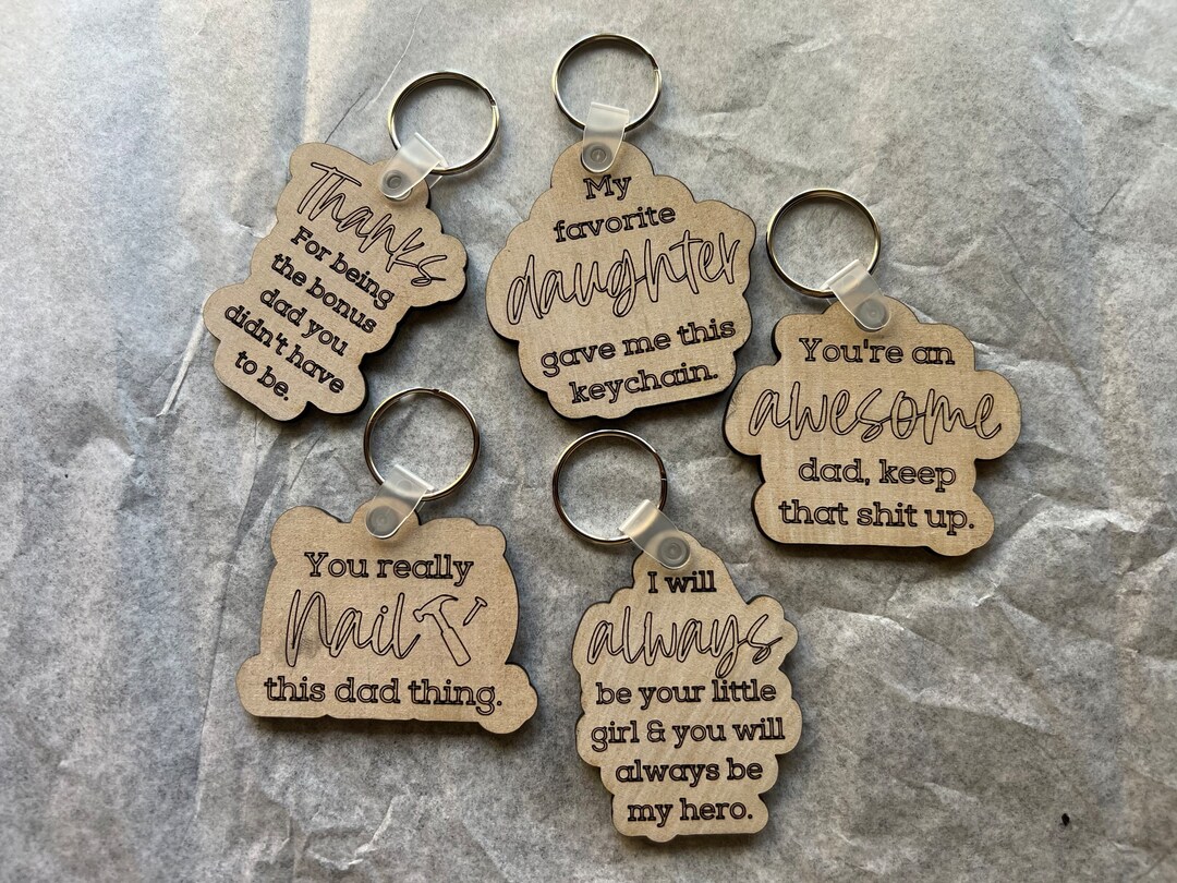 Keychains for Dad Father's Day Keychains Small Gift for Father Daddy ...
