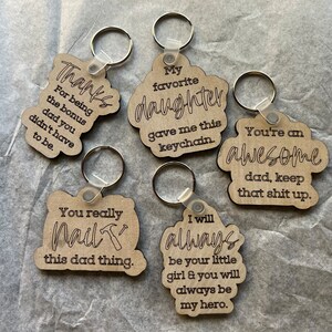Keychains for Dad Father's Day Keychains Small Gift for Father Daddy ...
