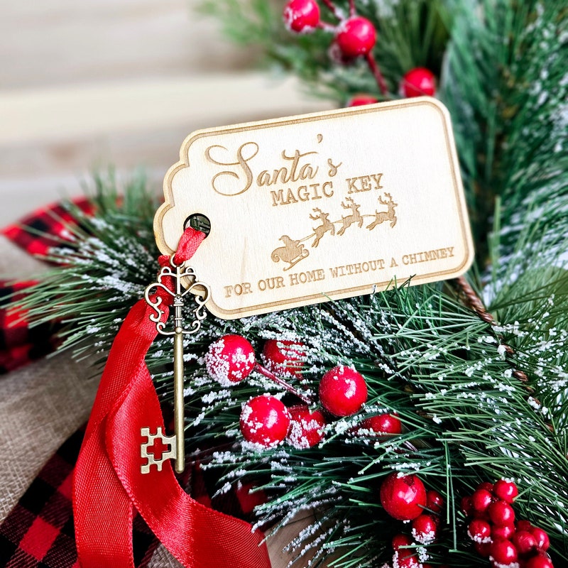 Wooden Santa Key - Etsy