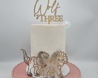 Animal Themed Line Cake Topper Set Two Wild Cake Topper Set Wild One ...