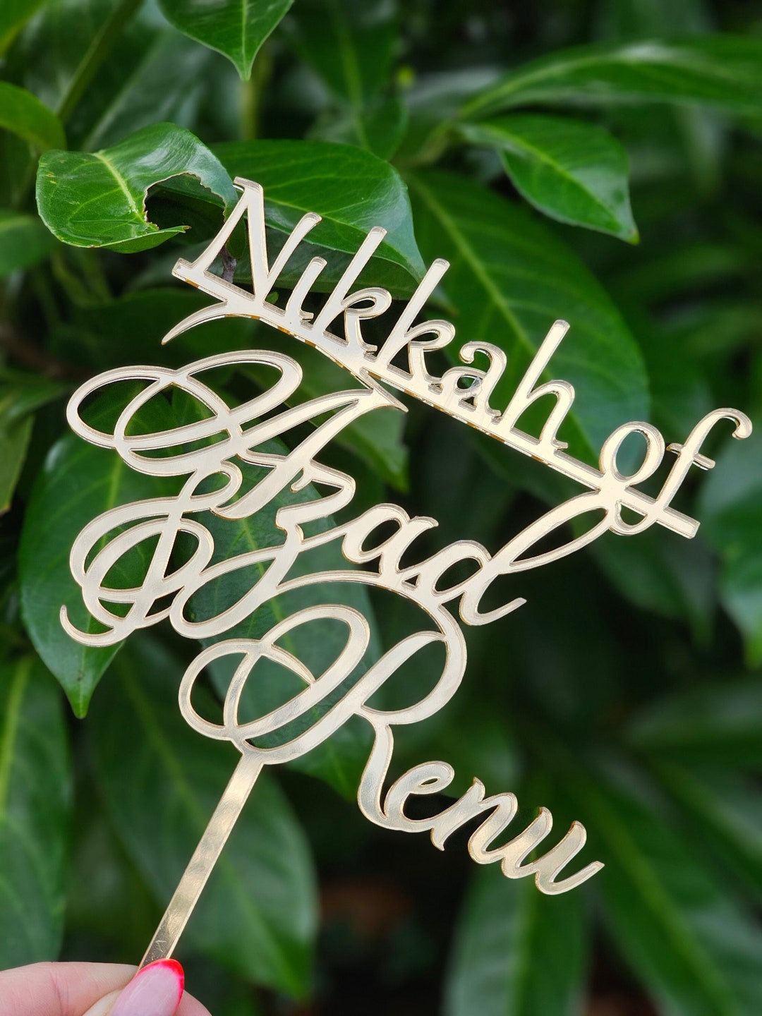 Nikkah Cake Topper Nikkah of Cake Topper Nikkah Mubarak Personalised ...