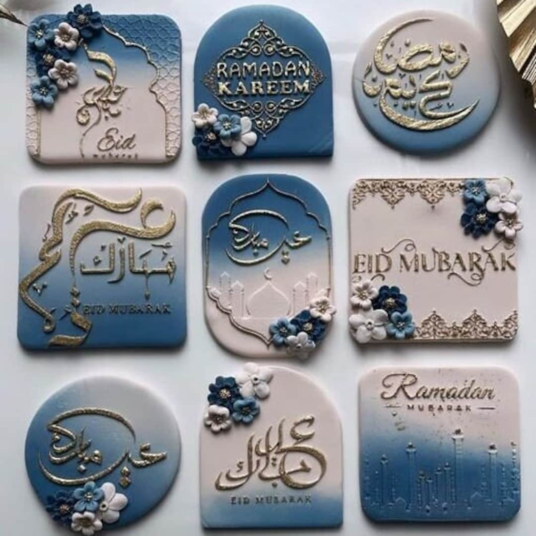 Ramadan/eid - Set of 9 Raised Debossing Embossers for Fondant, Cupcakes ...