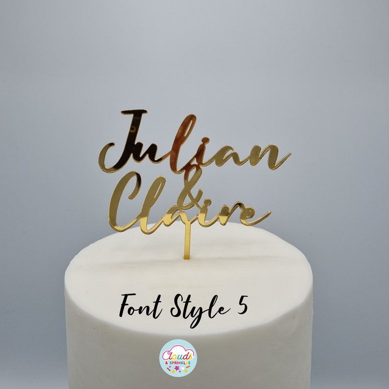 Cake Topper Personalised Various Sizes Colours & Fonts - Etsy