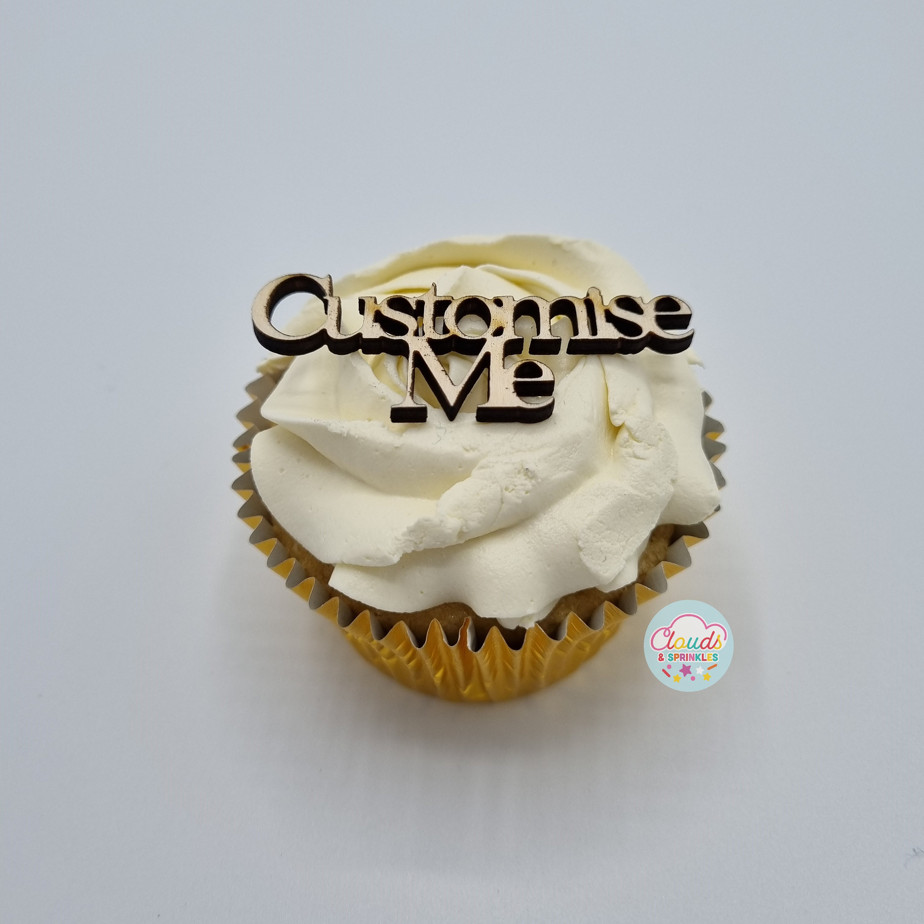 Mini Cupcake Toppers Personalised Various Sizes Colours & - Etsy